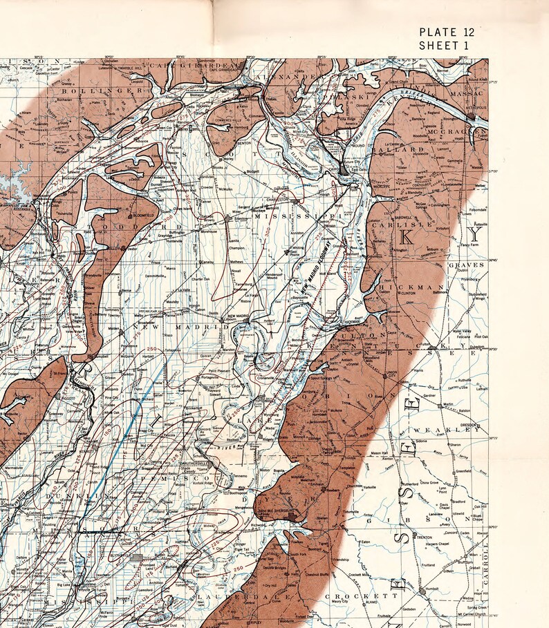 Plate 12, Sheet 1 of Fisk's Alluvial Valley Mississippi River Map ...