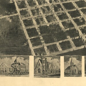 Map of Fitzgerald, Georgia. Ben Hill County 1908. Vintage Restoration ...