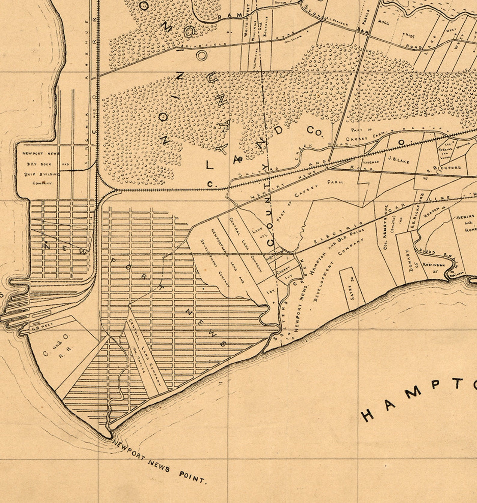 Map of Elizabeth City Co. Va. : From Actual Surveys. 1902. - Etsy