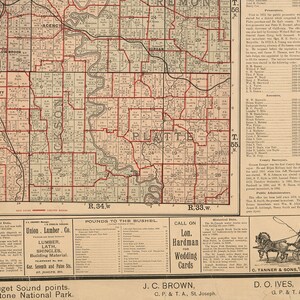 Map of Buchanan County, Missouri, MO, 1895. Restoration Hardware Home ...