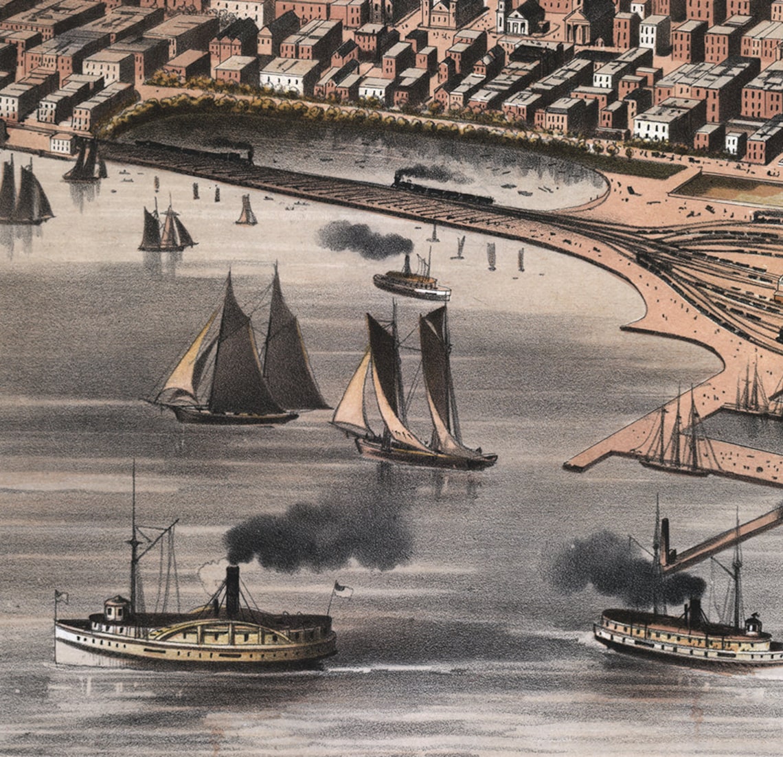 Chicago, IL, Before the Great Conflagration of October 8th, 9th, & 10th ...
