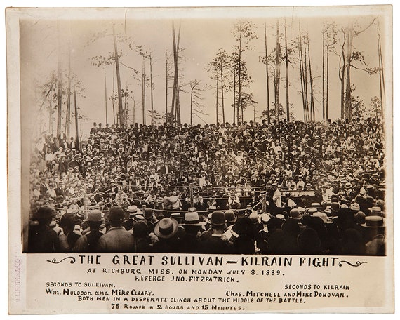 The Sullivan and Kilrain fight. Reproduction Photograph | Etsy
