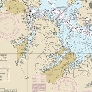 Nautical Charts of Chesapeake Bay Approaches to Baltimore Harbor 12278 ...