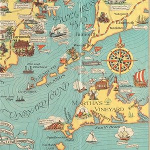 Map of Mount Hope Bridge, Bristol, Rhode Island R.I. Vintage ...