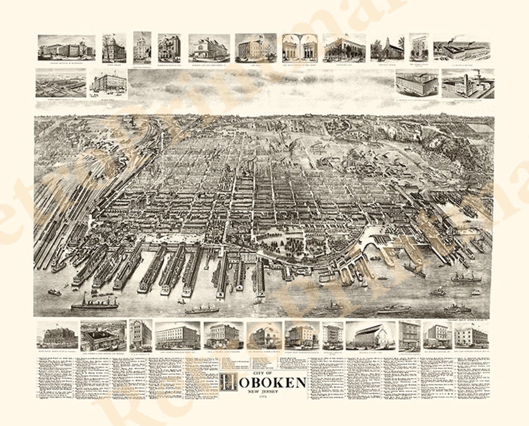 Hoboken, New Jersey 1904. Vintage Restoration Hardware Home Deco Style ...