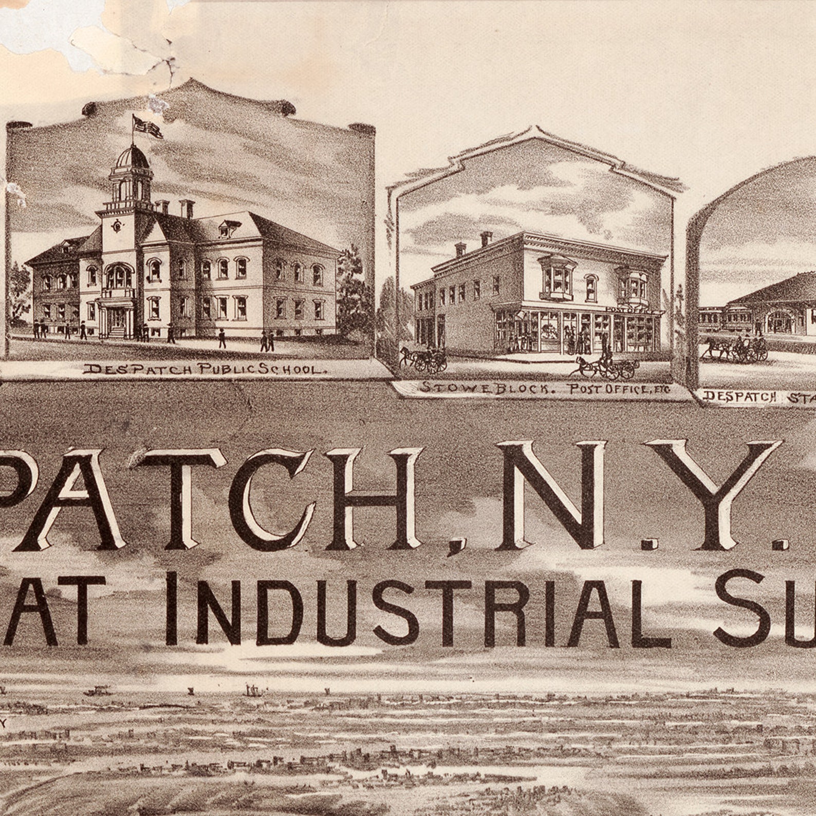 Map of Despatch east Rochester Monroe County New York NY - Etsy