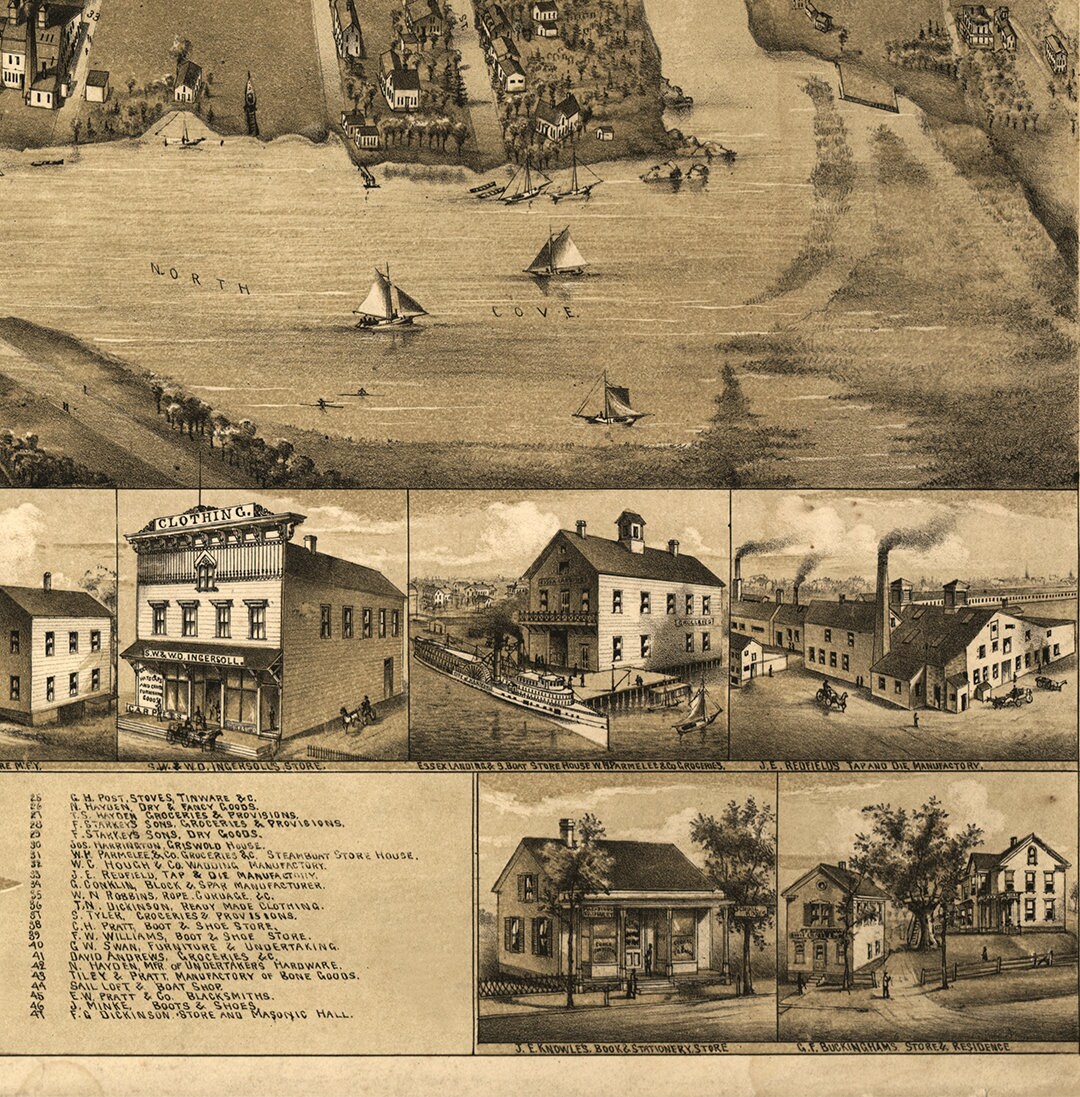 Map of Essex, Centerbrook & Ivoryton, Middlesex Co., Conn., Connecticut ...