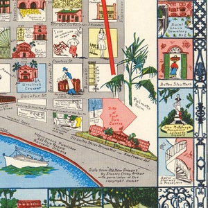 Map of French Quarter (vieux Carré / Barrio Francés) in New Orleans ...
