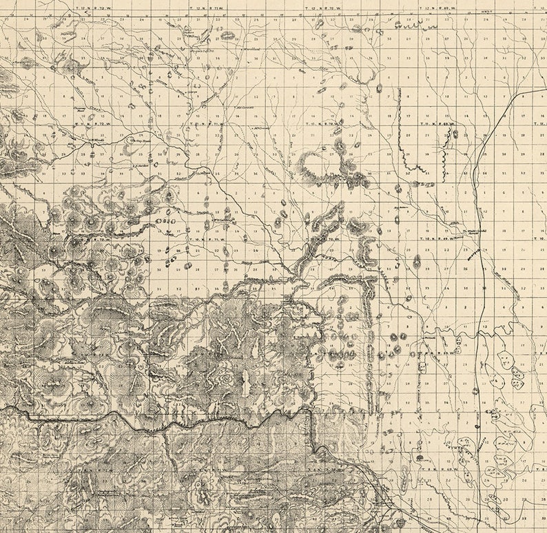 Map of the Larimer County Colorado 1883. Vintage Restoration - Etsy