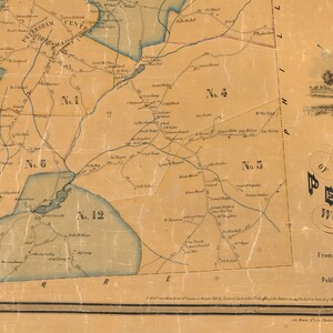 Map of Petersham, Worcester County, Massachusetts (MA.) 1885. Home Deco ...