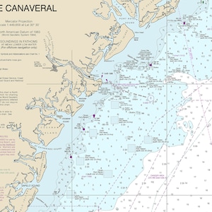 NOAA Nautical Charts of Charleston Light to Cape Canaveral. East Coast ...