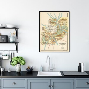 Pictorial Map of Salta. Argentina. Vintage Home Deco Style Old Wall ...