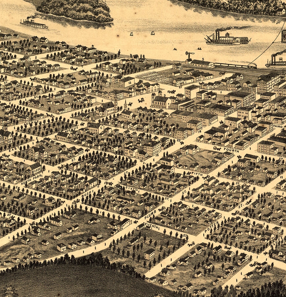 Map of Red Wing Goddhue County Minnesota MN 1880. - Etsy