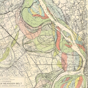 Plate 22, Sheet 5 of Fisk's Mississippi River Meander Belt Map ...