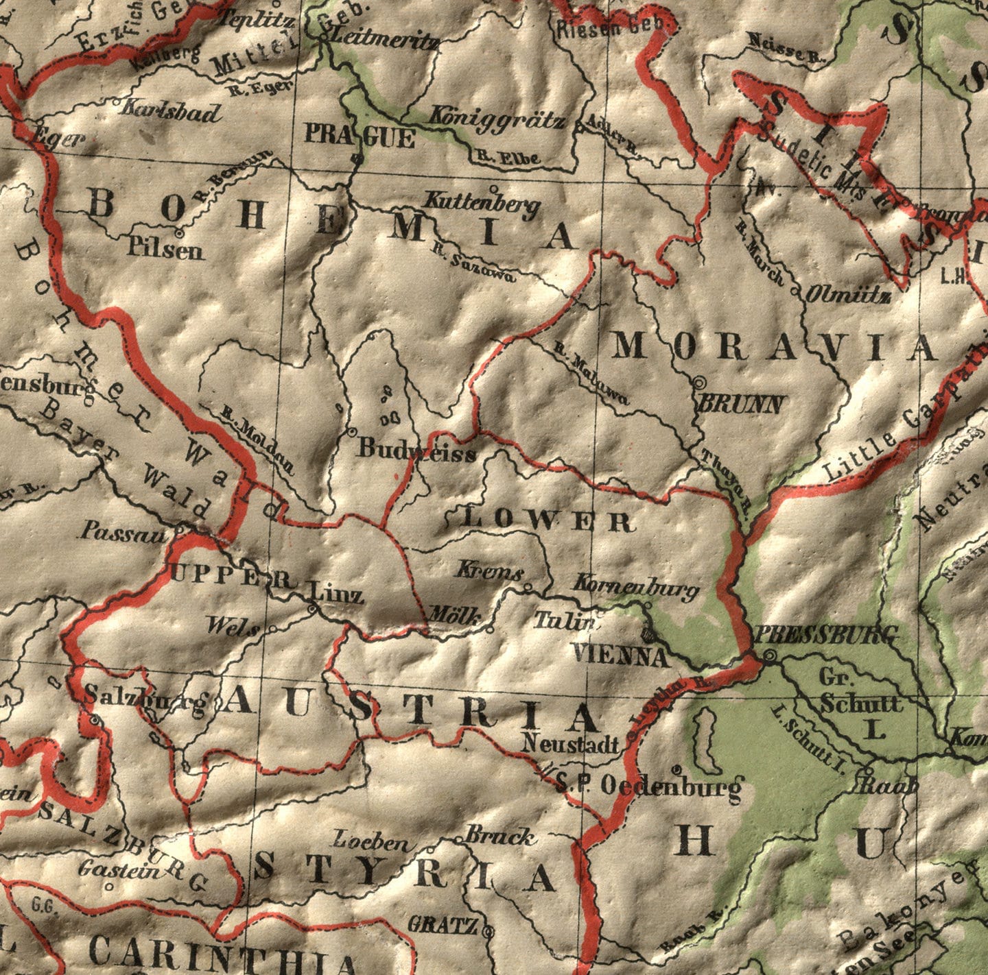 Map of Austro-hungarian Monarchy 1880. Vintage Home Deco - Etsy