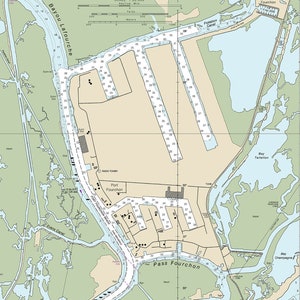 NOAA Nautical Charts of Port Fourchon and Approaches, Louisiana. 11346 ...
