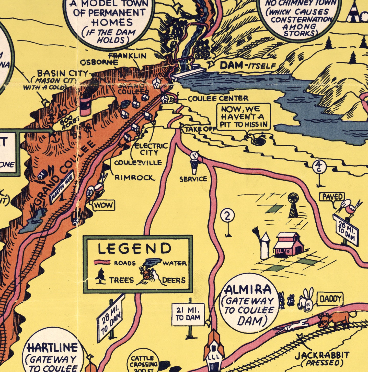 Grand Coulee Dam Map