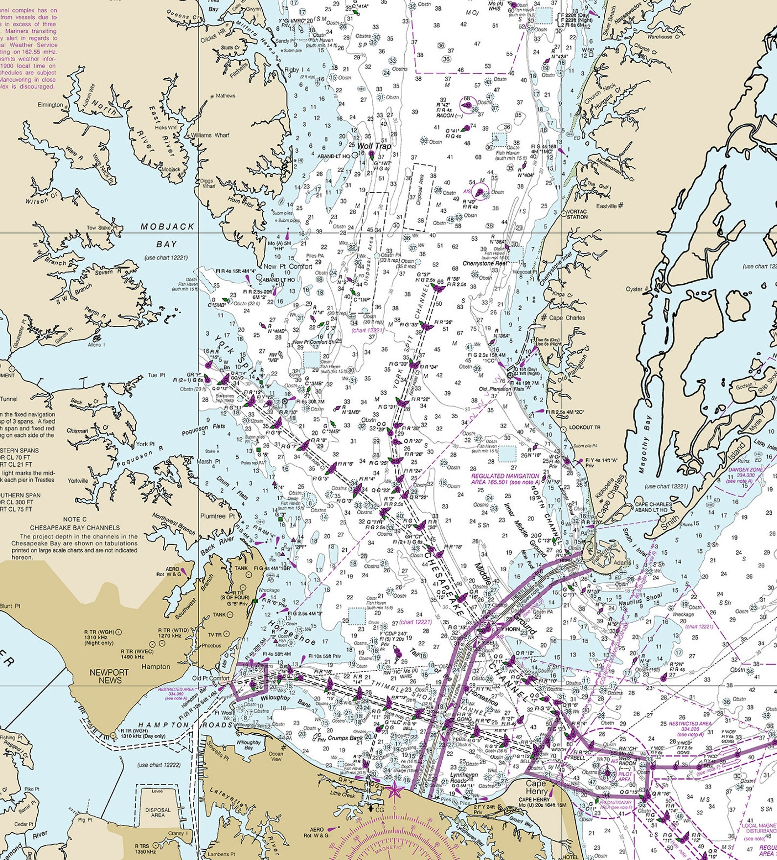 Nautical Charts of Chesapeake Bay. 12280. Maryland Virginia. - Etsy