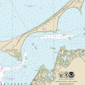 Nautical Charts of Nantucket Harbor 13242. Massachusetts. Martha's ...