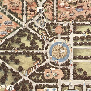 Pictorial Map of Brookfield Zoo (chicago Zoological Park). Home Deco ...