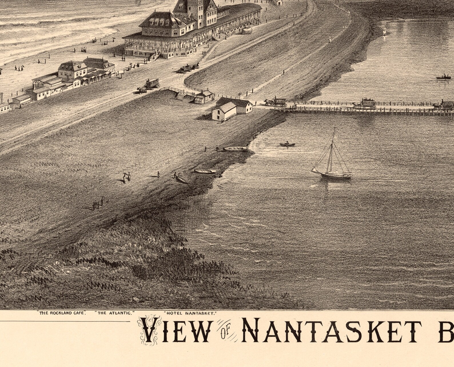Map of Nantasket Beach Massachusetts. 1879. Giclée Map - Etsy