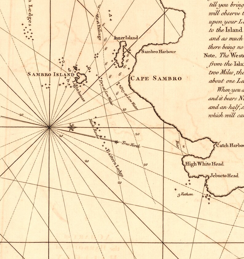 Chart of the Harbour of Halifax, in Nova Scotia; With Jebucto Bay and ...