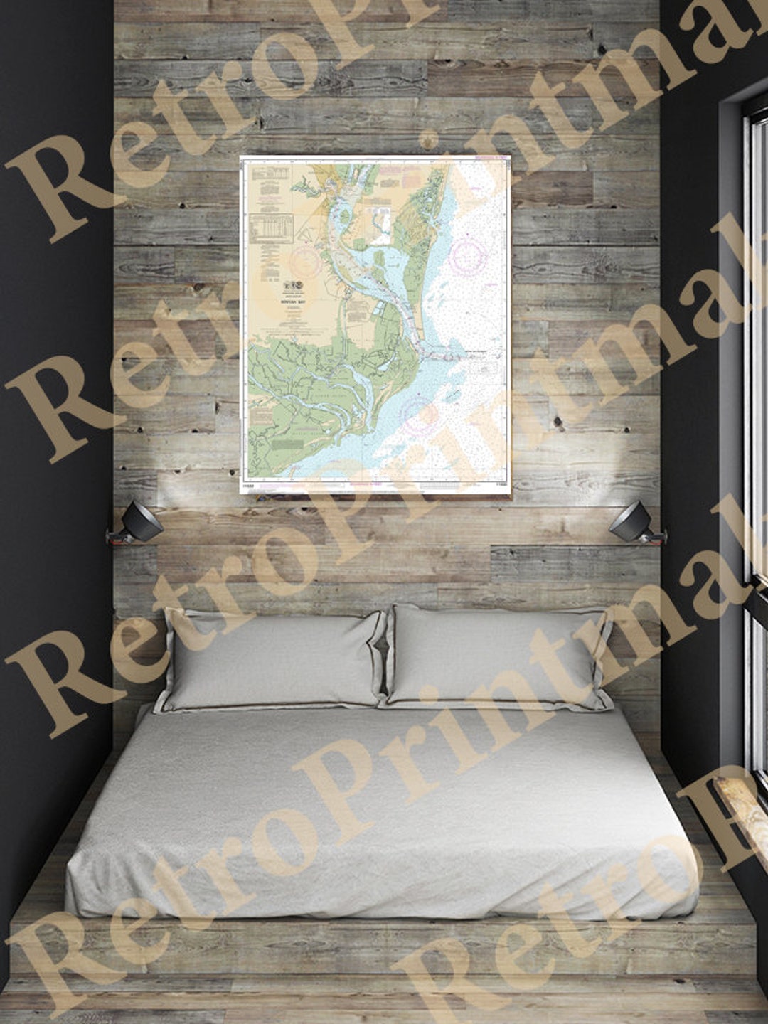Winyah Bay SC Map – NOAA Nautical Chart 11532 Reproduction Wall Art ...