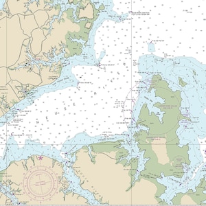 Nautical Charts of Pamlico Sound - Western Part, North Carolina. Judilh ...