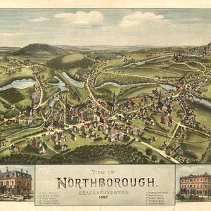 Map of Northborough, Worcester County, Massachusetts (MA.) 1887 ...