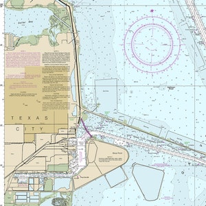 Nautical Charts of Galveston Bay Entrance, and Texas City Harbors ...