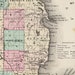 Map of the States of Michigan. 1873. Vintage Restoration Hardware Home ...