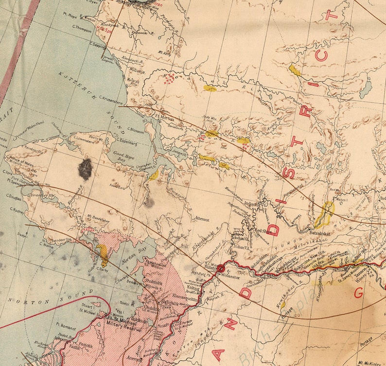 Map of Akaska 1898. Vintage Restoration Hardware Home Deco | Etsy