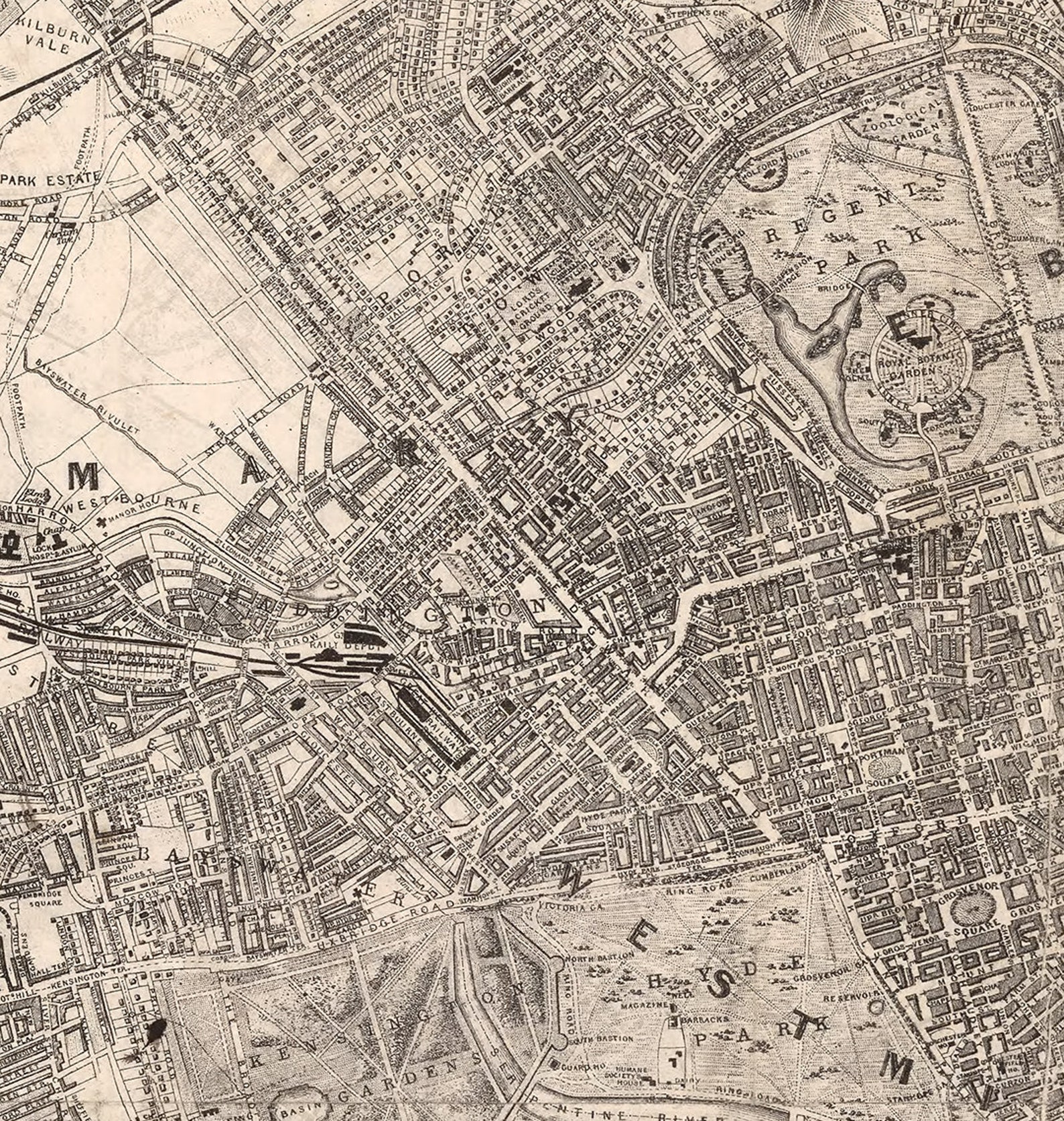 Map of London 1823. Vintage Reproduction Deco Style Map | Etsy