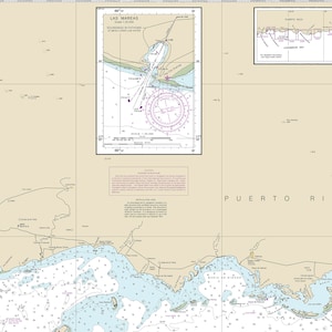 South Coast Puerto Rico Map – Guanica Light to Punta Tuna Light ...