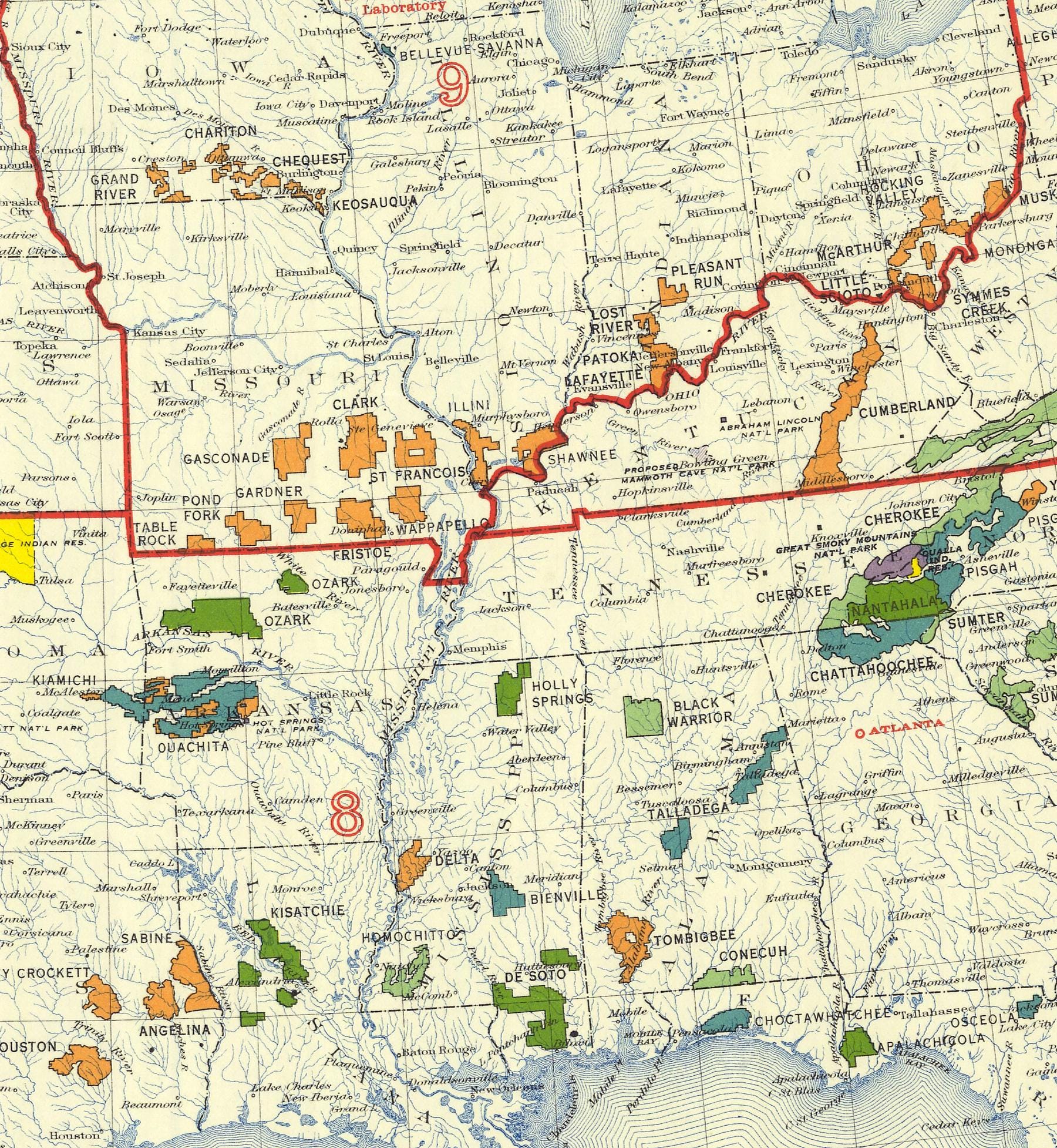 National Forests State Forests National Parks National Monuments and ...