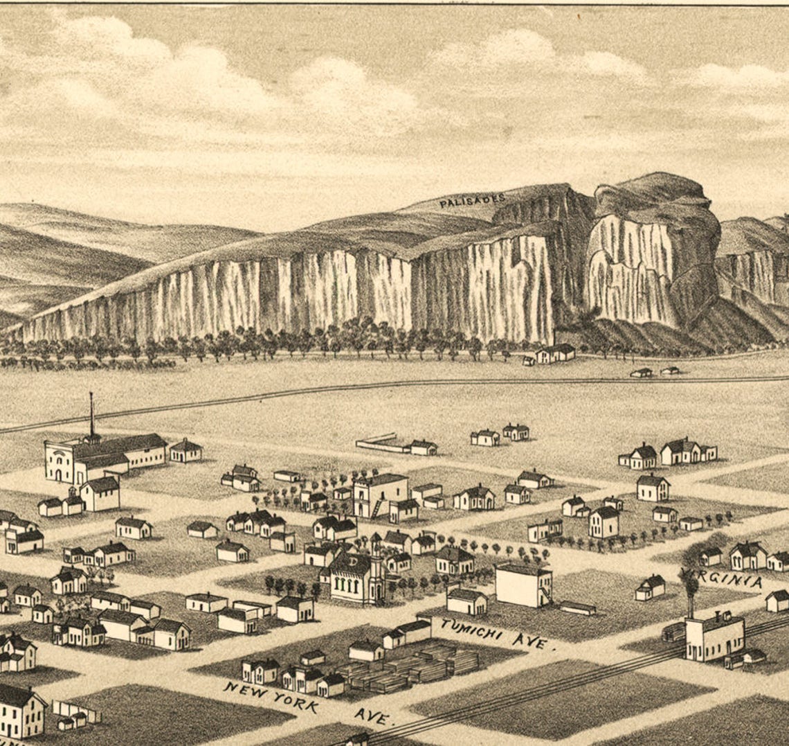 Map of the Gunnison Gunnison Co. Colorado 1882. Vintage - Etsy