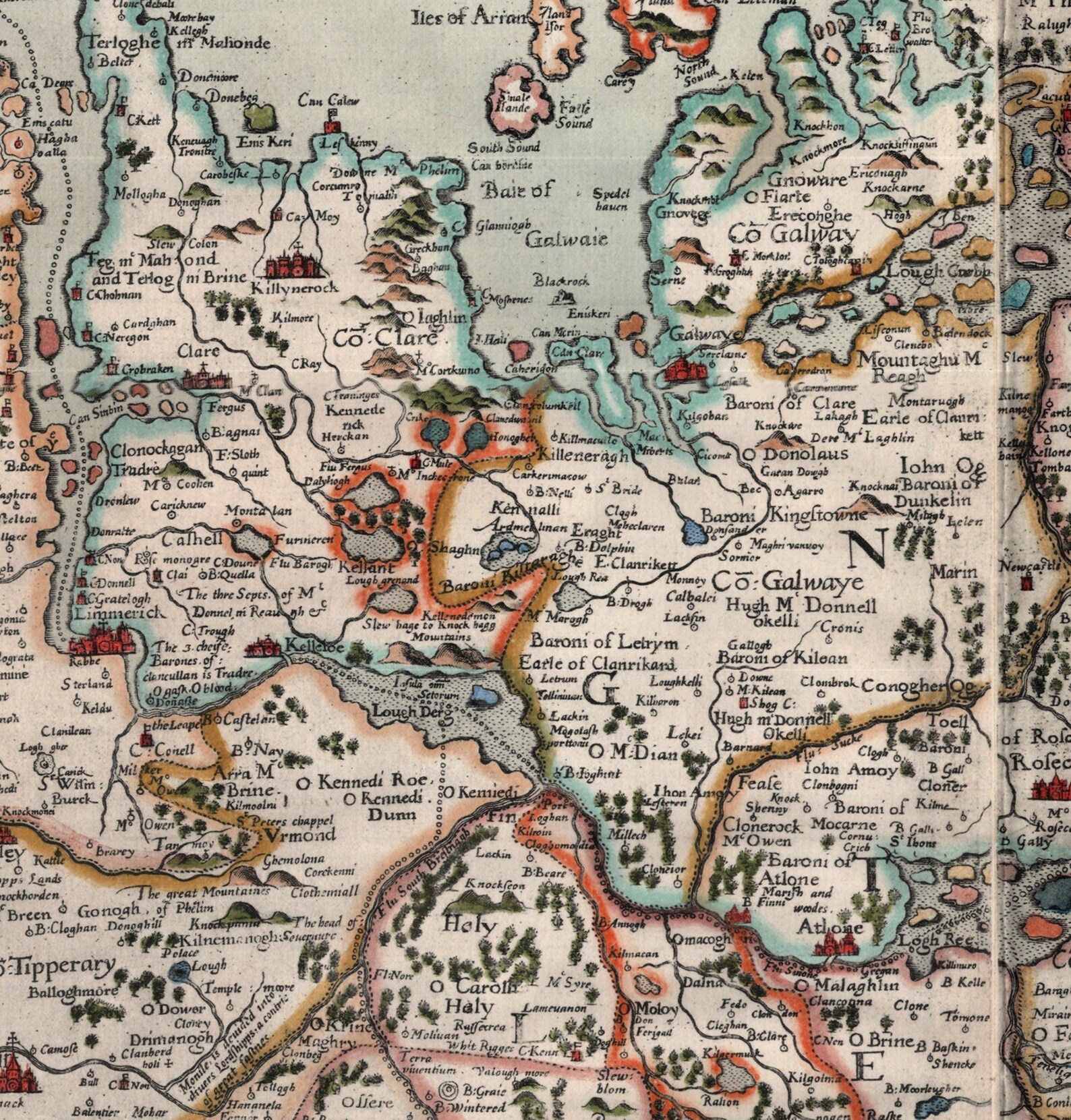 Map of Ireland Baptista Boazio 1600. Vintage Home Deco Style | Etsy