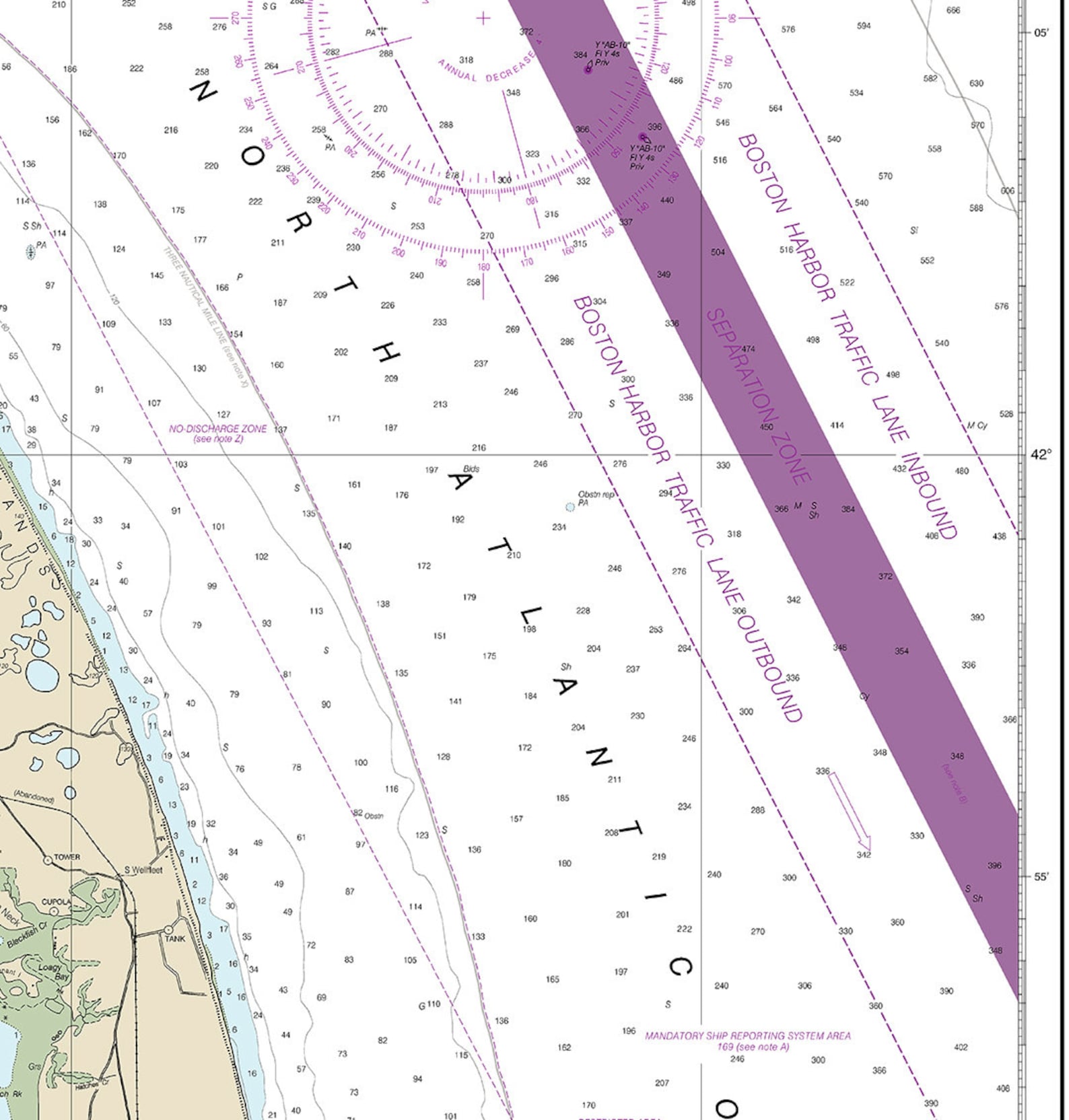 Nautical Chart of Cape Cod Bay. Massachusetts Ma. 13246 - Etsy