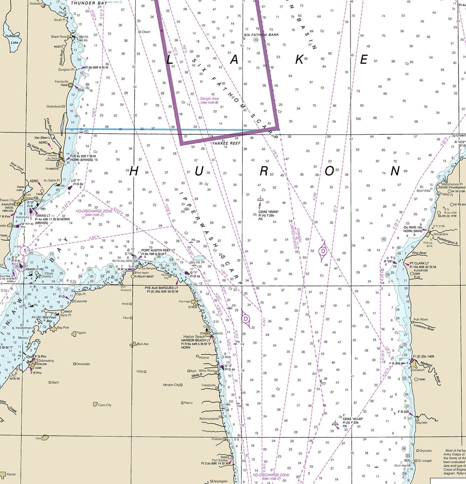 Nautical Charts of Lake Huron Great Lake. 14860. Georgian | Etsy