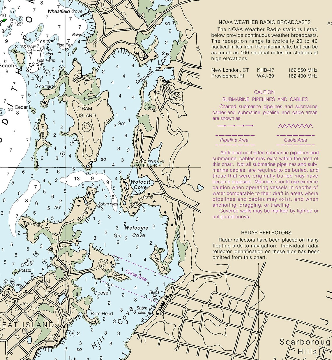 Nautical charts of Point Judith Harbor 13219 Rhode Island | Etsy