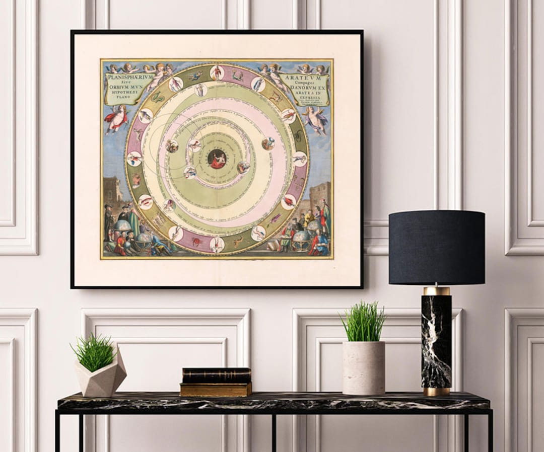 Celestial Chart by Andreas Cellarius - Greek Astronomer Aratus' Model ...