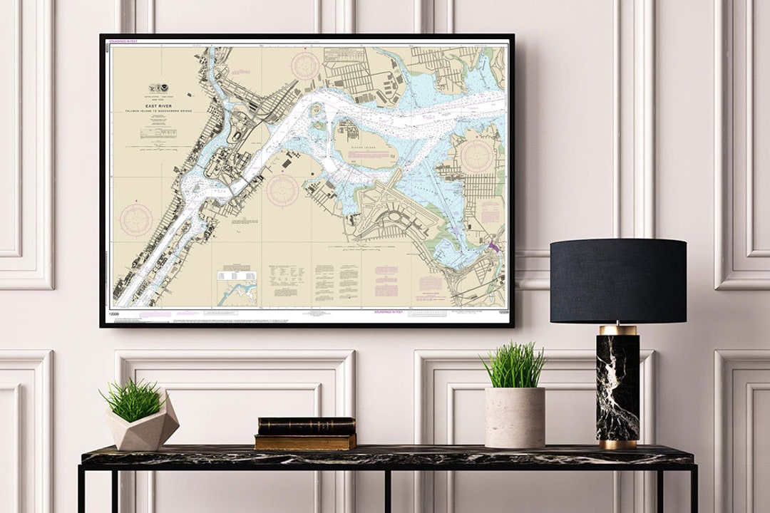 NOAA Nautical Charts of East River Tallman Island Queensboro Bridge ...