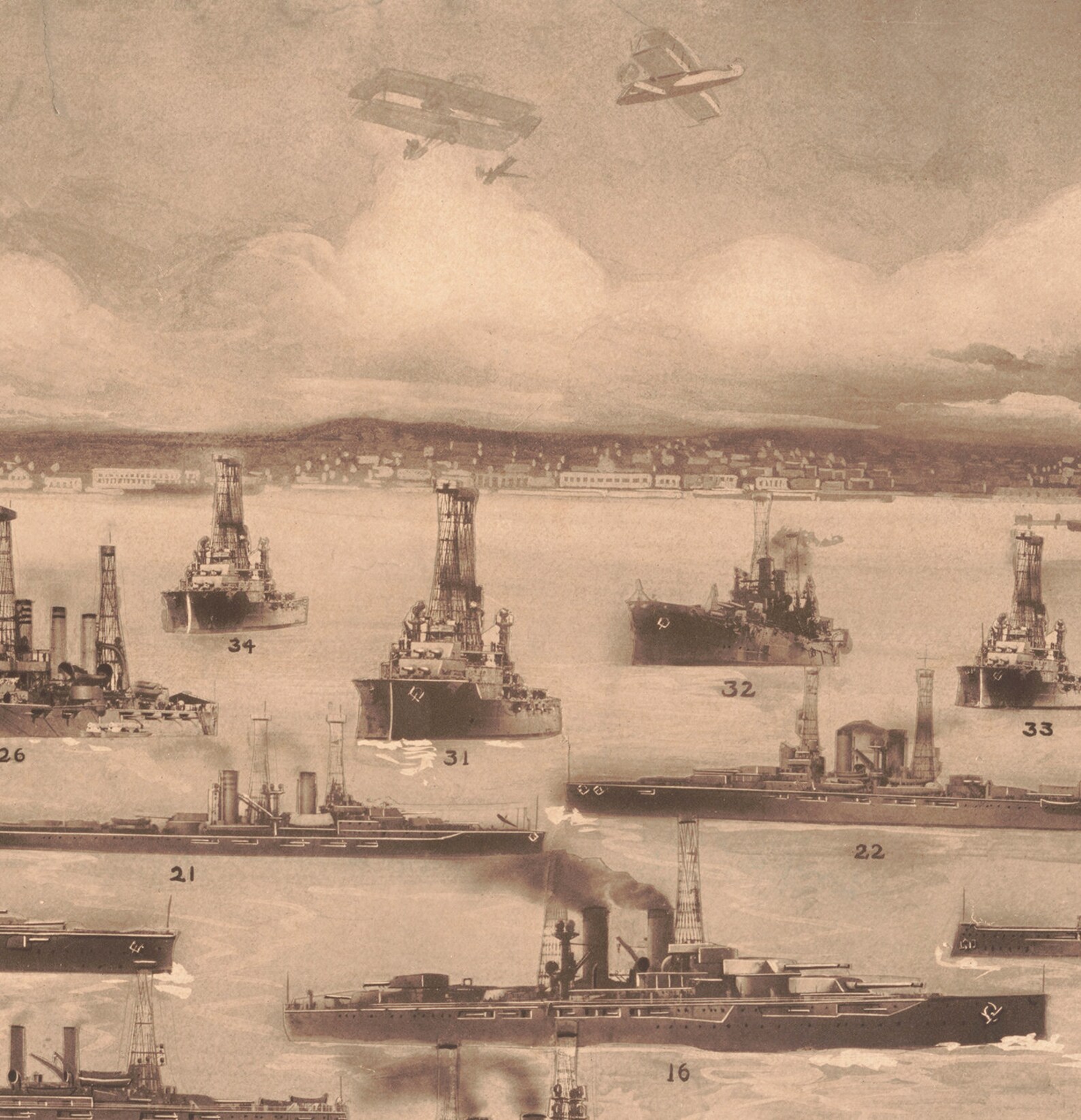 The United States Atlantic Fleet 1914. Vintage Home Deco Style | Etsy