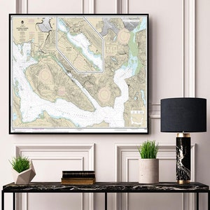 NOAA Nautical Charts of Gastineau Channel and Taku Inlet, Juneau Harbor ...