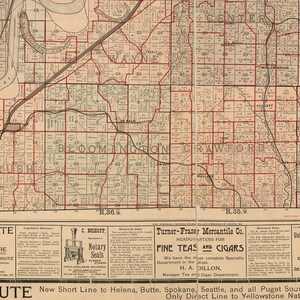 Map of Buchanan County, Missouri, MO, 1895. Restoration Hardware Home ...