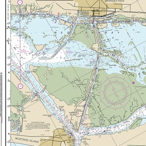 Nautical Charts of Carlos Bay to Redfish Bay Including Copano Bay ...