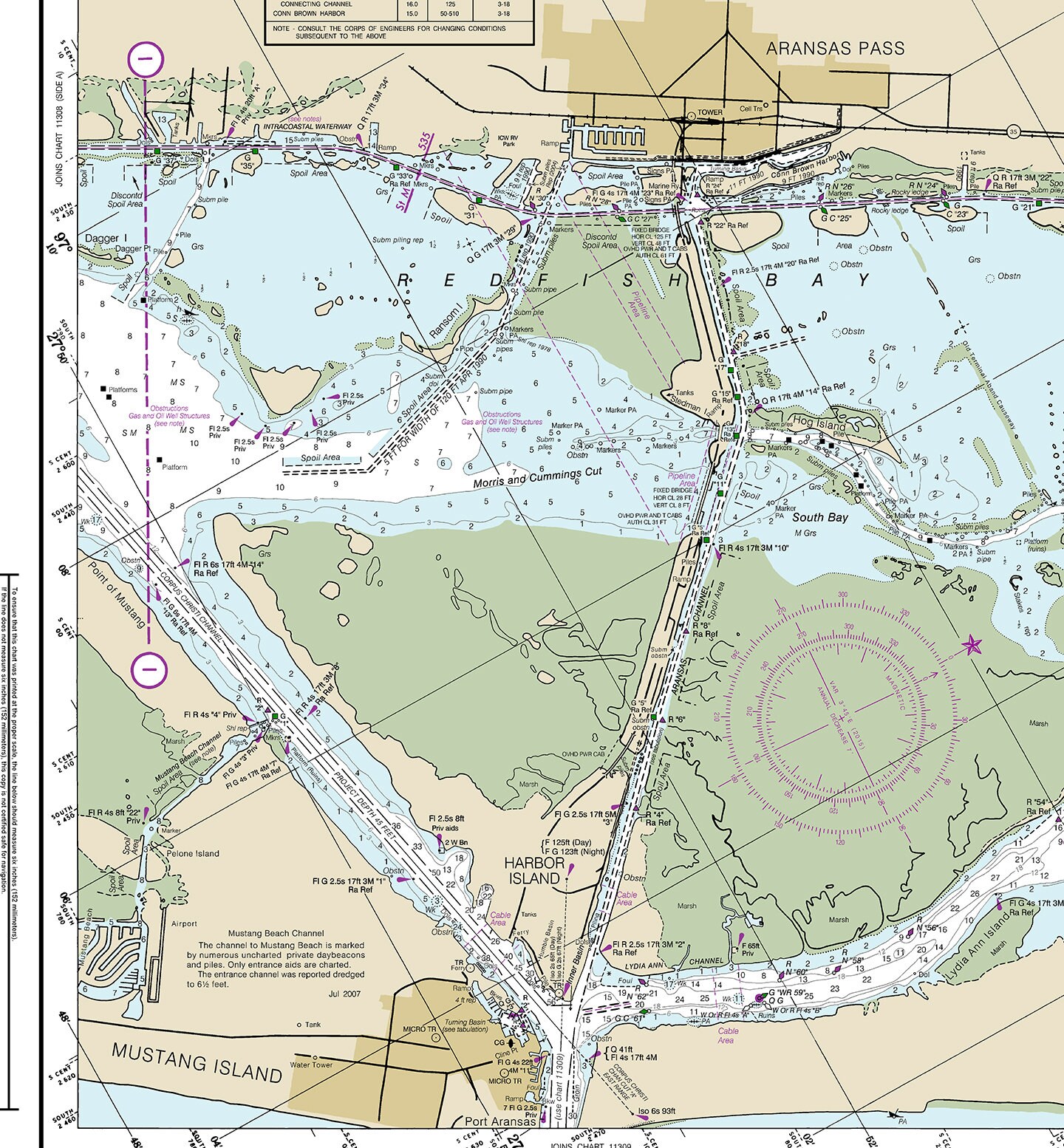 Nautical Charts of Carlos Bay to Redfish Bay Including Copano - Etsy