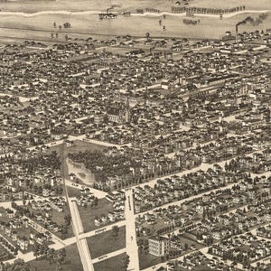 Map of Kalamazoo, Michigan (M.I.)., 1883. Vintage Restoration Hardware ...