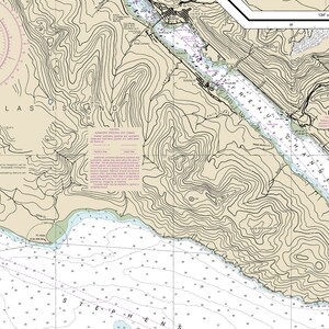 NOAA Nautical Charts of Gastineau Channel and Taku Inlet, Juneau Harbor ...