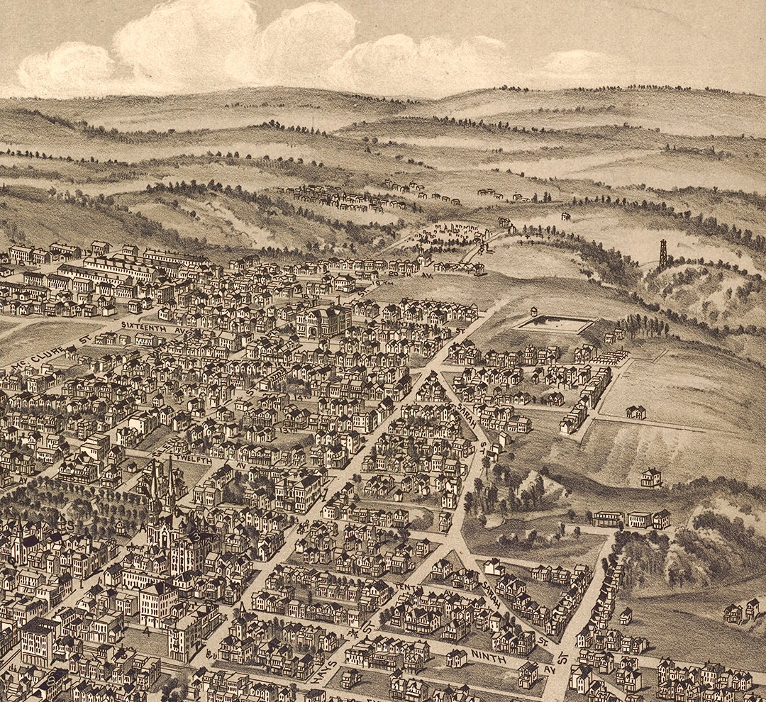 Map of Homestead Allegheny Co. Pennsylvania PA 1902. | Etsy